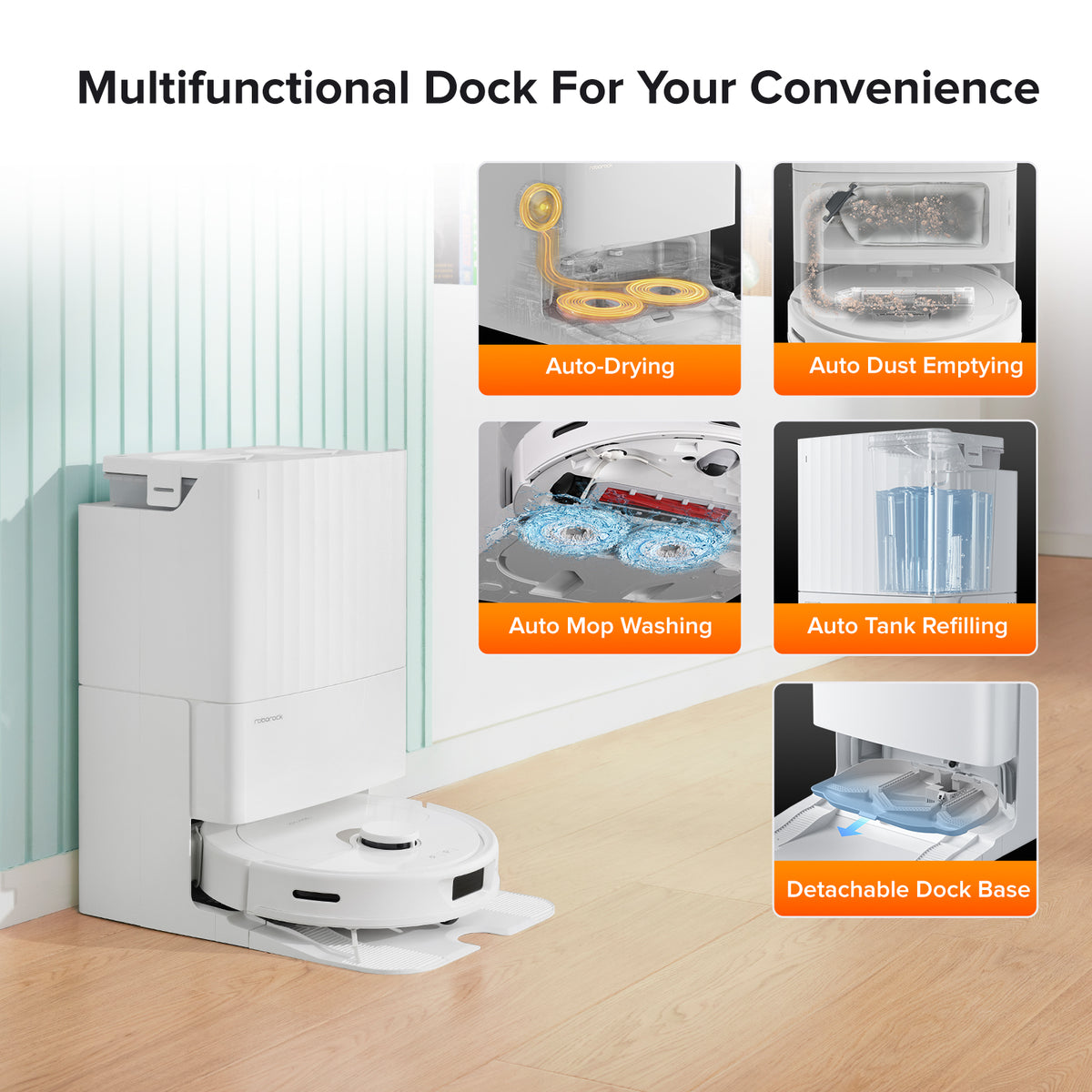 Roborock Q Revo Robotic Vacuum with Multifunctional Dock – Roborock ...